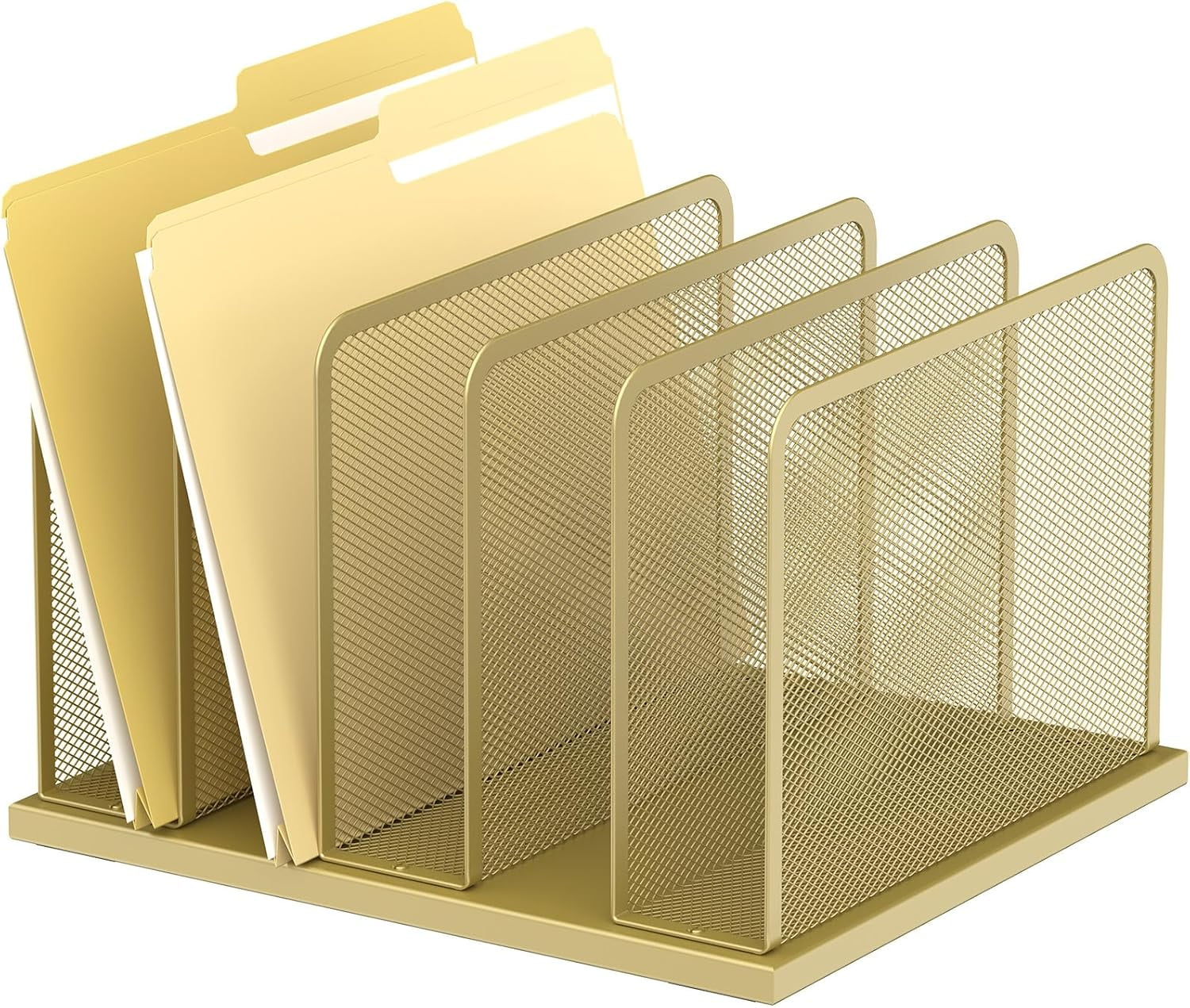 Desk File Organizer 5 Sections Upright Mesh Desktop Organizer File ...