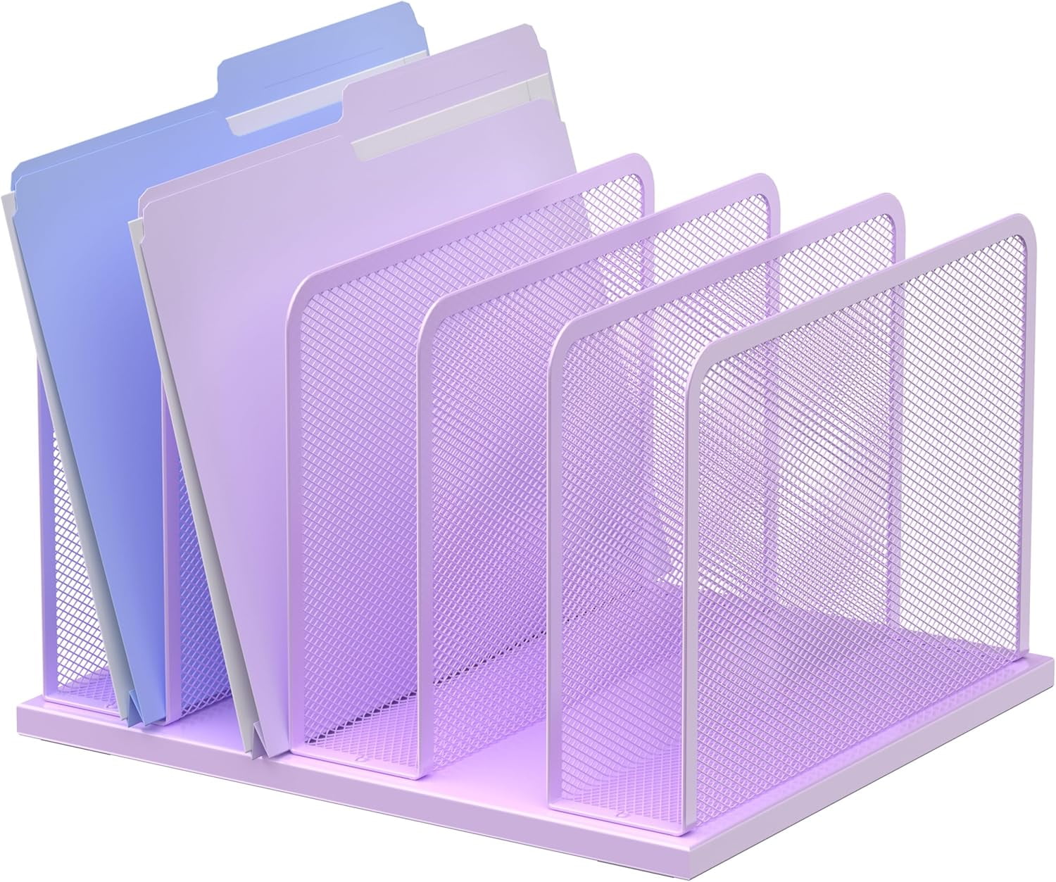 Desk File Organizer 5 Sections Upright Mesh Desktop Organizer File ...