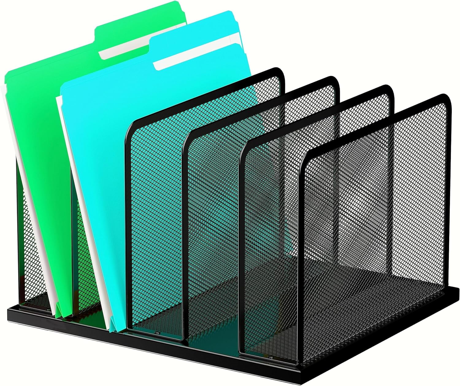 Desk File Organizer 5 Sections Upright Mesh Desktop Organizer File ...