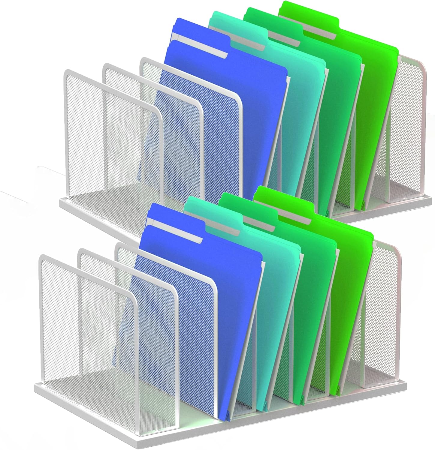 Desk File Organizer Upright Mesh Desktop Organizer File Sorter Office ...