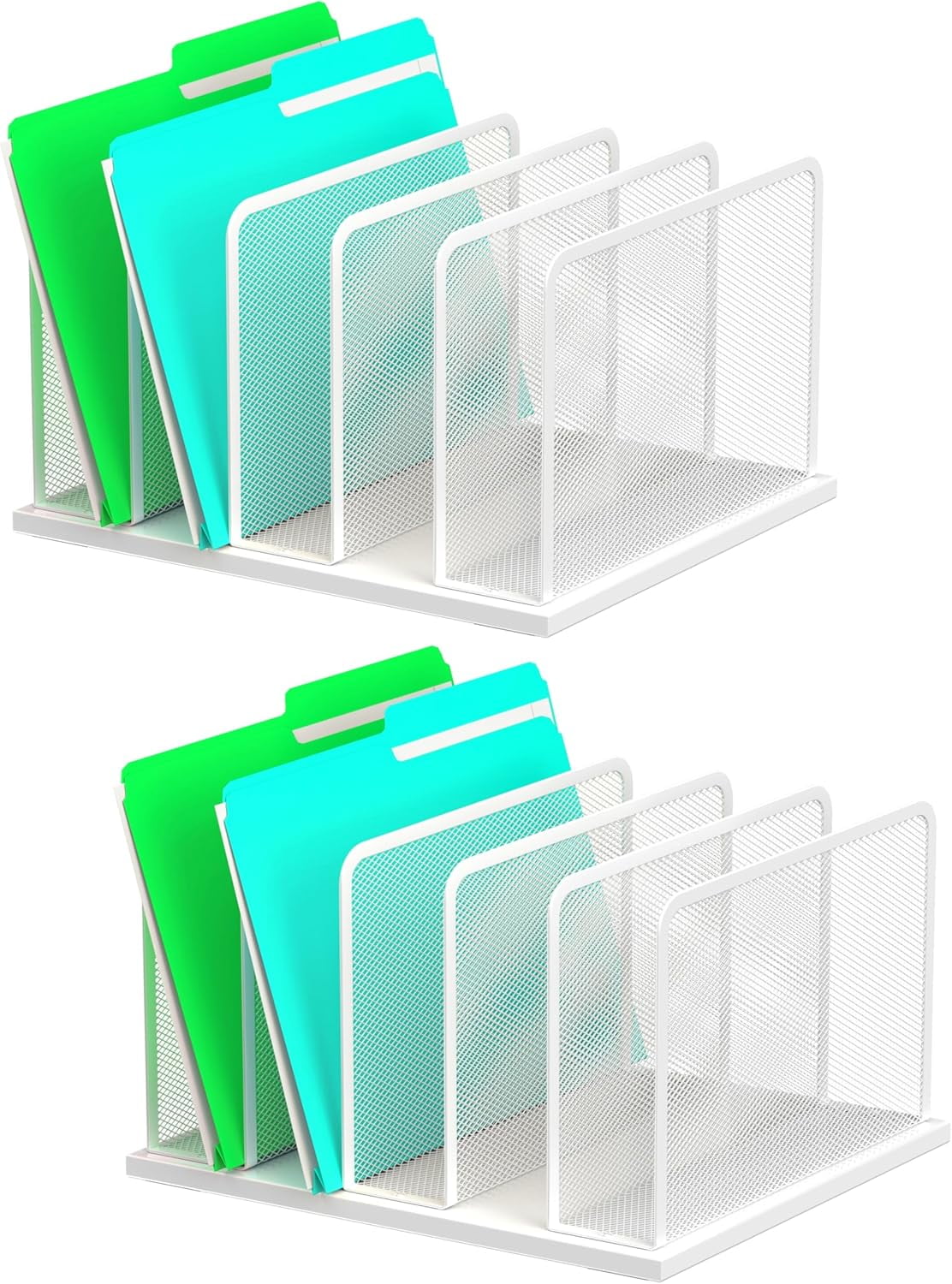 Desk File Organizer Upright Mesh Desktop Organizer File Sorter Office ...