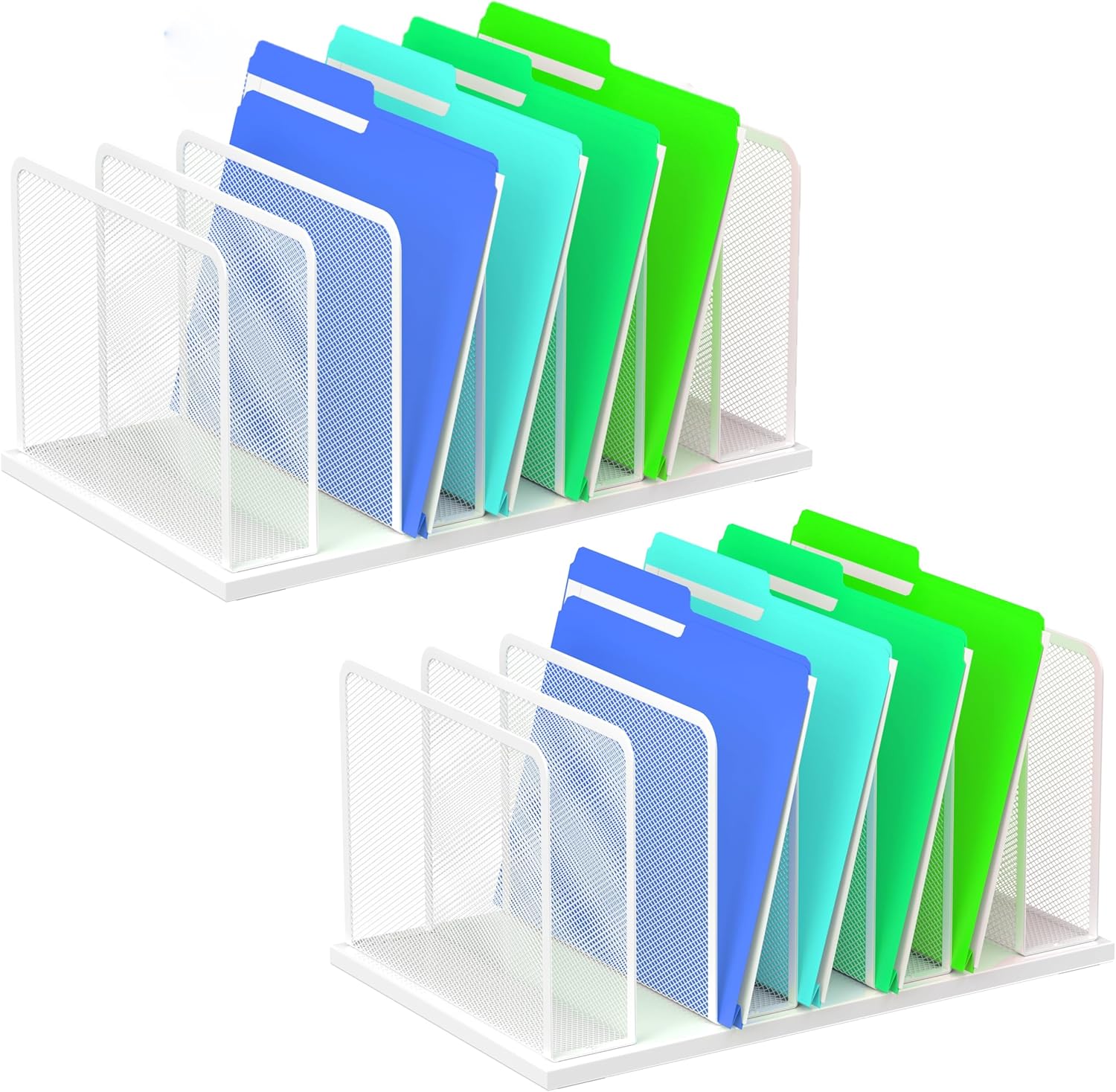 Desk File Organizer Upright Mesh Desktop Organizer File Sorter Office ...