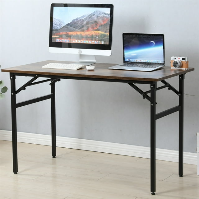 Desk, Folding Table, Computer Desk with Adjustable leg pad, Home Office ...