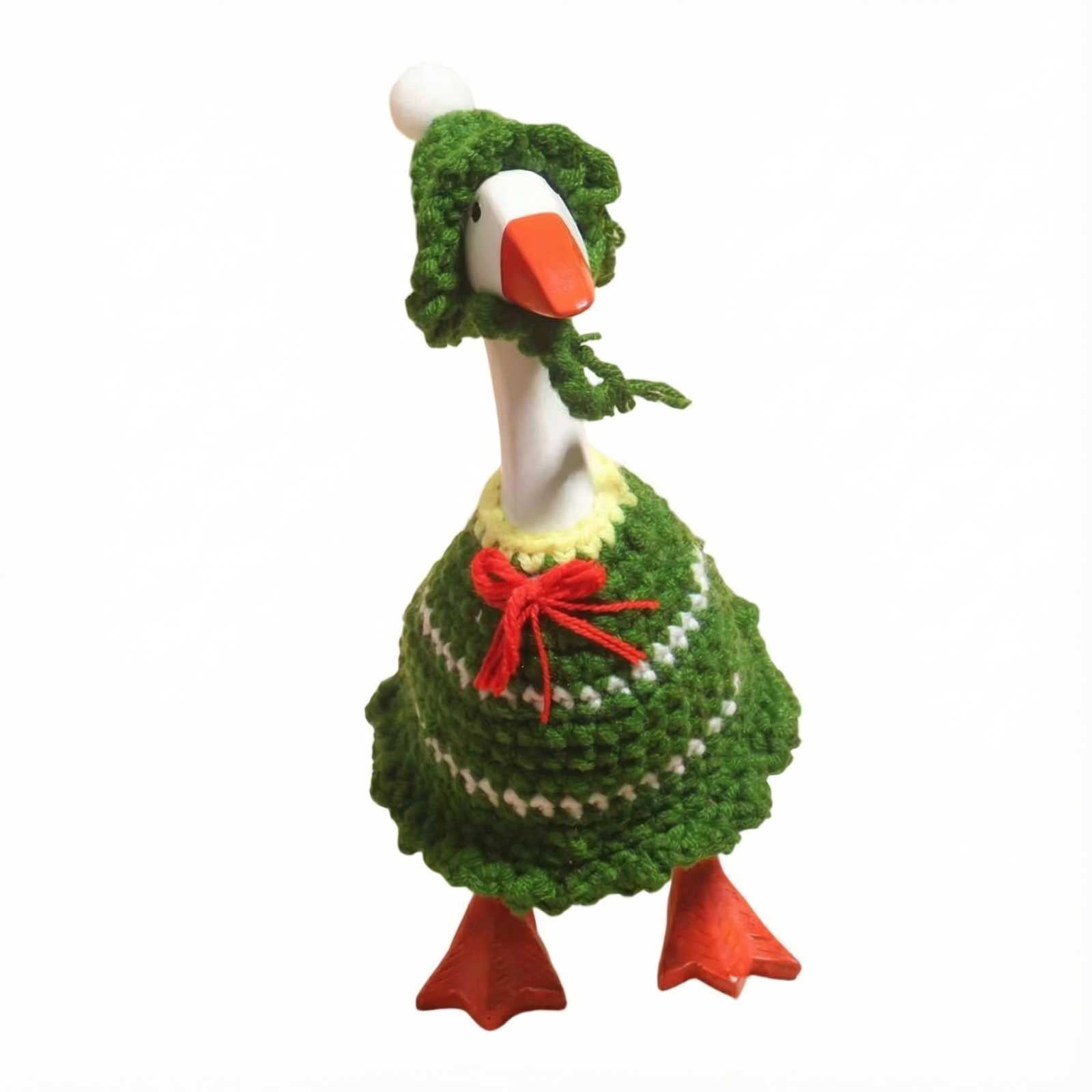 Desk Goose Outfit Spring Mini Desktop Goose Knitted Clothes Cute ...