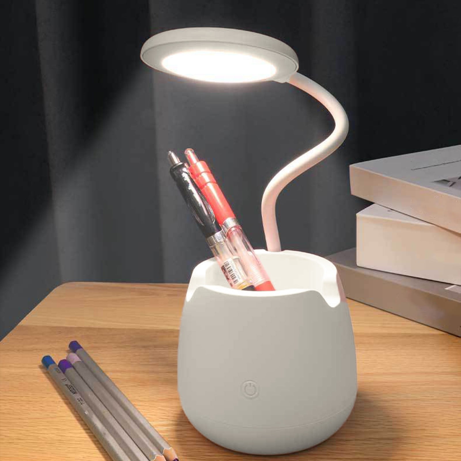 Desk Lamp with 3 Speeds & USB Rechargeable, 10x10x30cm Eye Protection ...