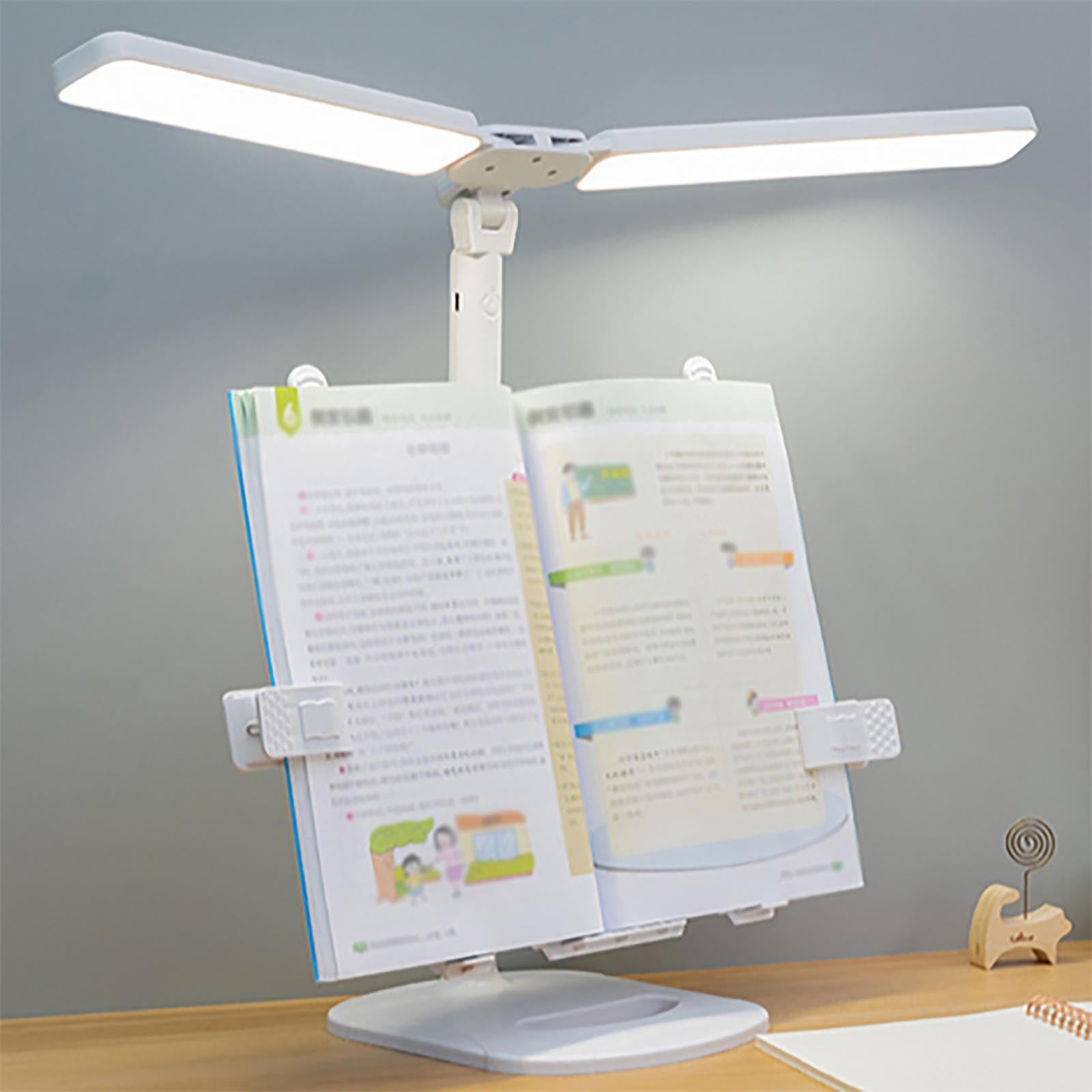 Desk Lamp with Book Stand: Bright LED Reading Lamp, Adjustable Dimmable ...