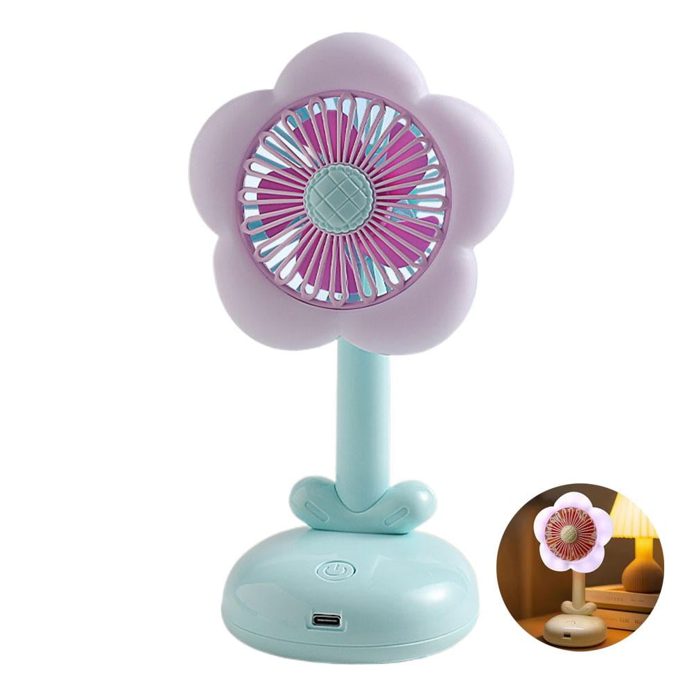 Desk Lamp & Fan with 5 Speed Settings, USB Charging, Built-in LED ...