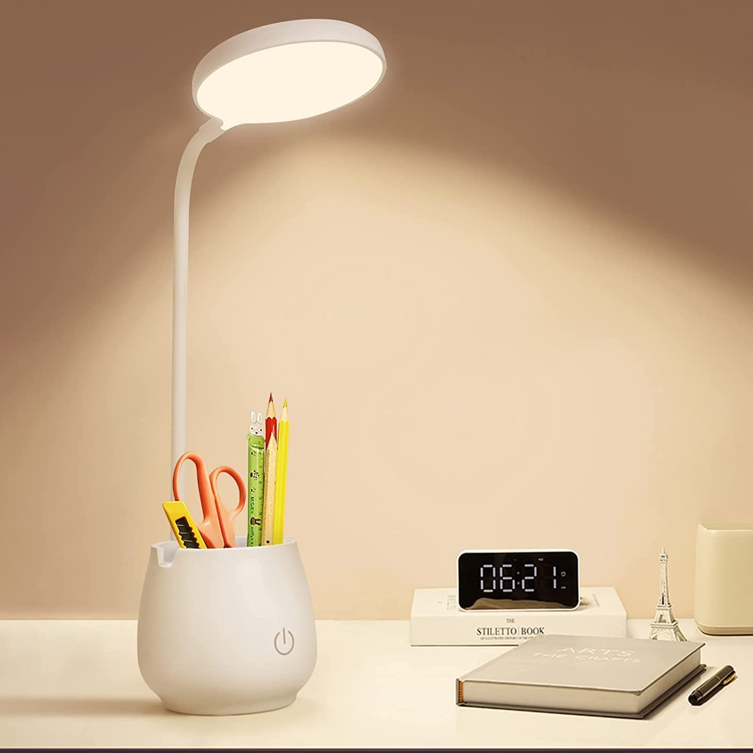 Desk Lamp for Home Office Dorm, Touch Table Lamp with 3 Color Modes ...