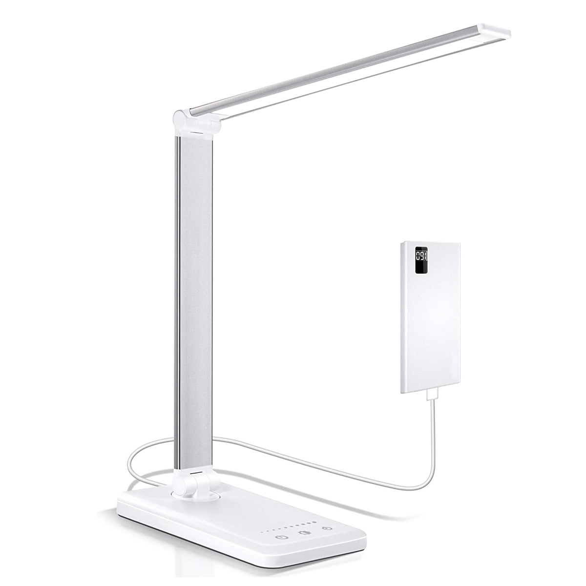 Novashion 36cm LED Adjustable Desk Lamp with USB Charging 5 Lighting ...