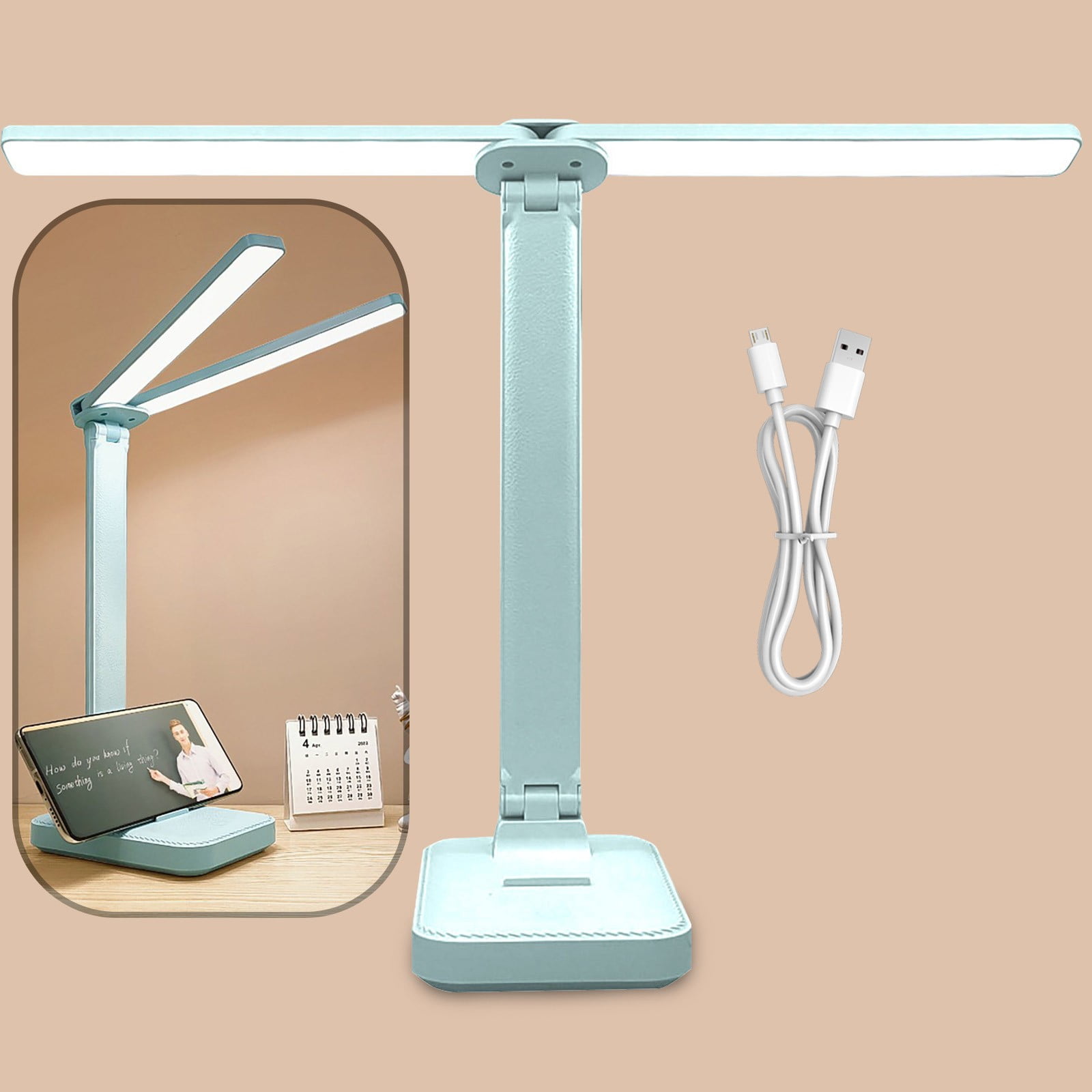 Desk Lamp Usb C, Folding Desk Lamp, Rechargeable Desk Lamp, High Bright ...