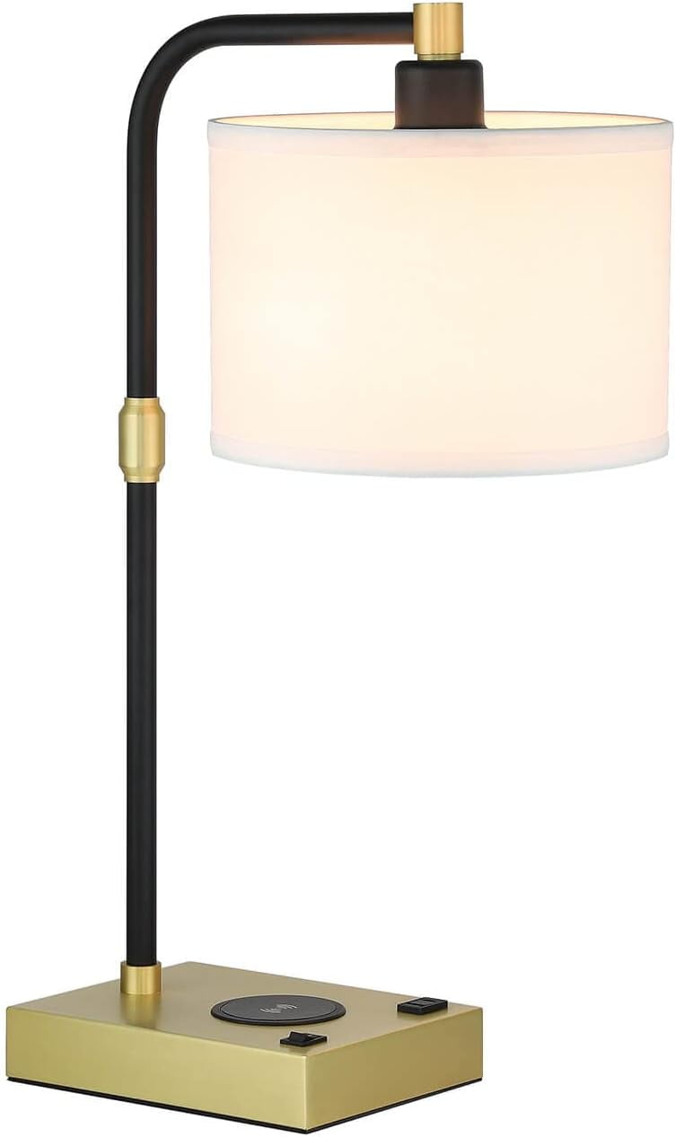 Desk Lamps for Home Office Modern Black and Brass Table Lamp with ...