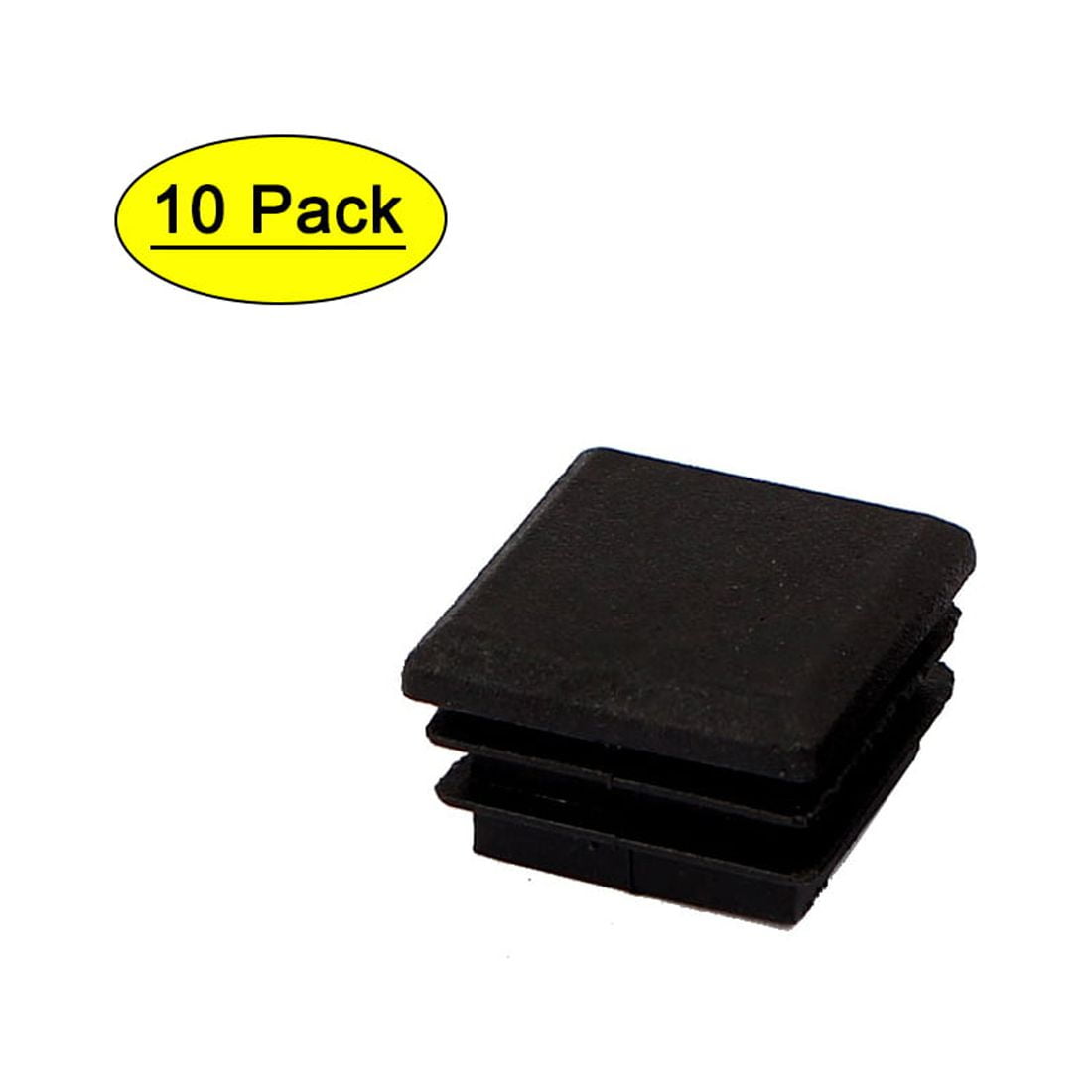 Desk Leg Plastic Blanking End Cap Square Tube Insert Plug Black ...