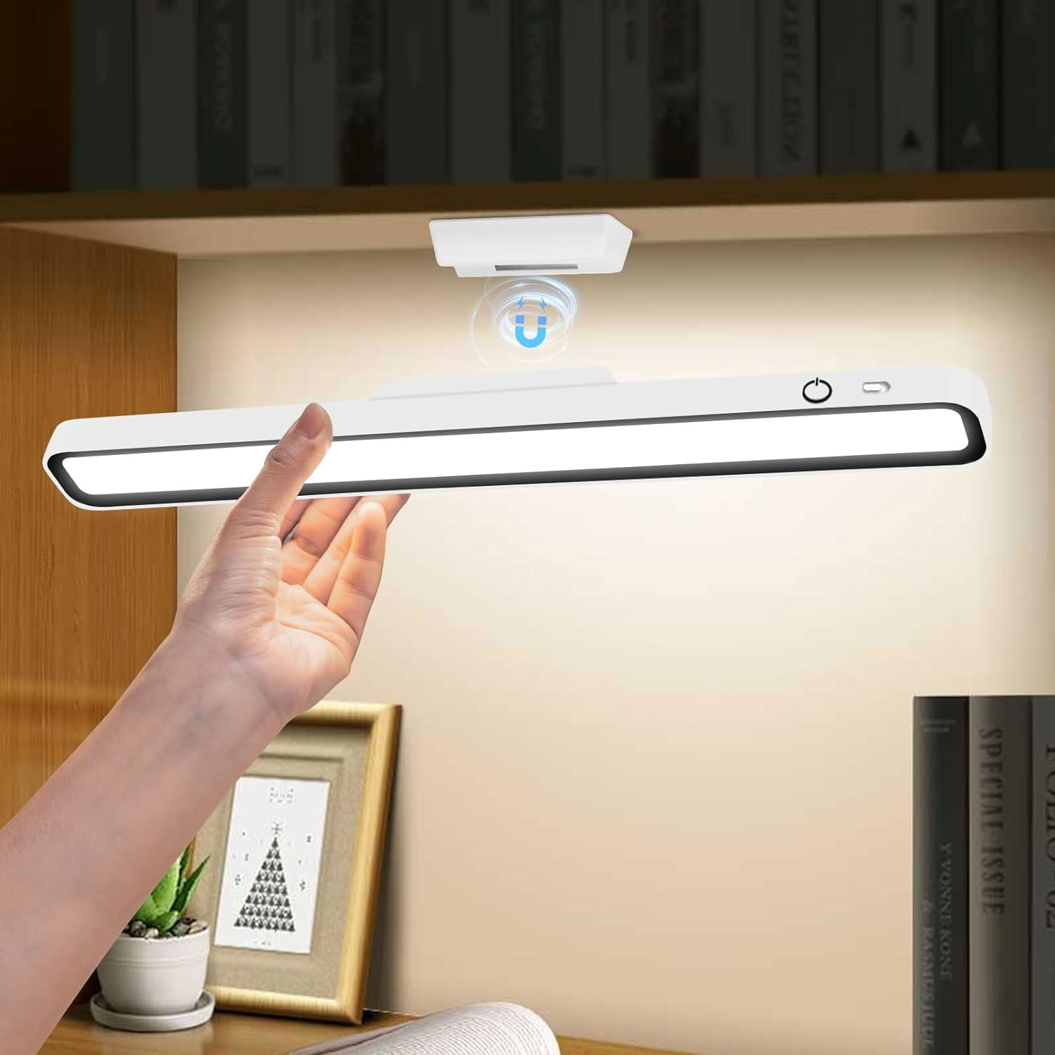Desk Light Bar, Dimmable LED Magnetic Light Bar for Reading, Bedroom ...