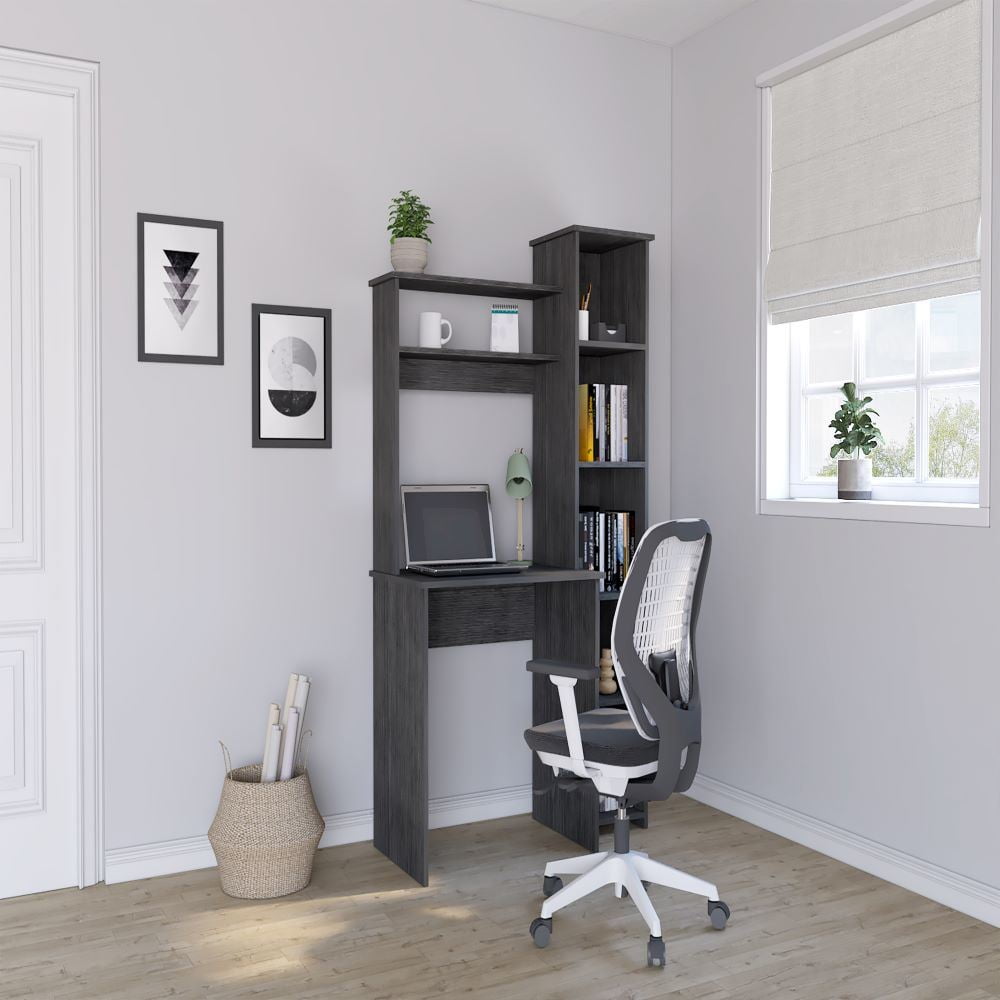 Desk Logan, Five Cubbies, Smokey Oak Finish - Walmart.com