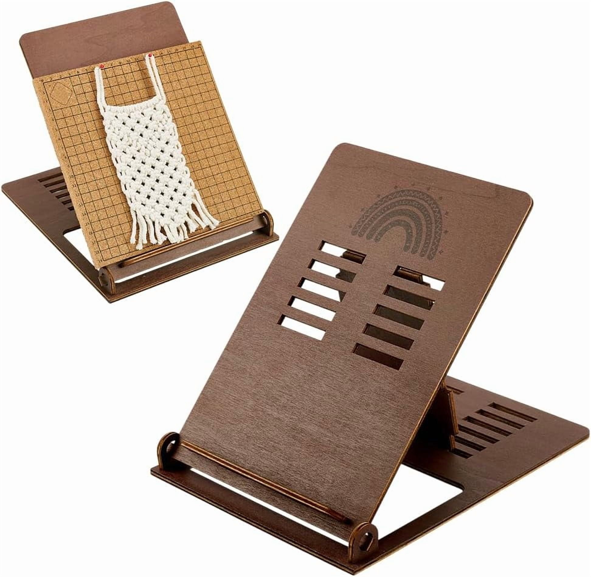 Desk Macrame Stand Wooden Macrame Kit Foldable Macrame Holder ...