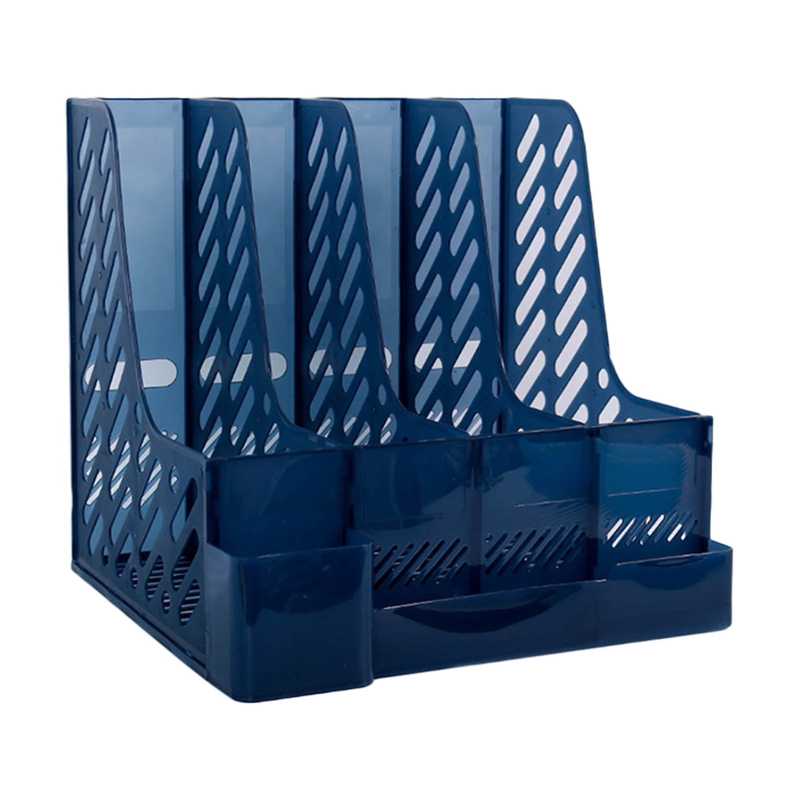 Desk Magazine Storage Holder 4 Sections Frames PP File Dividers ...