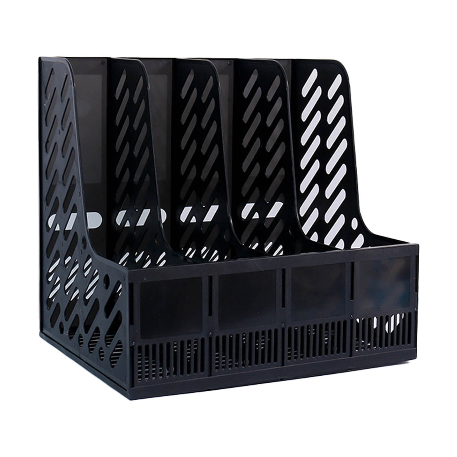 Desk Magazine Storage Holder 4 Sections Frames PP File Dividers ...