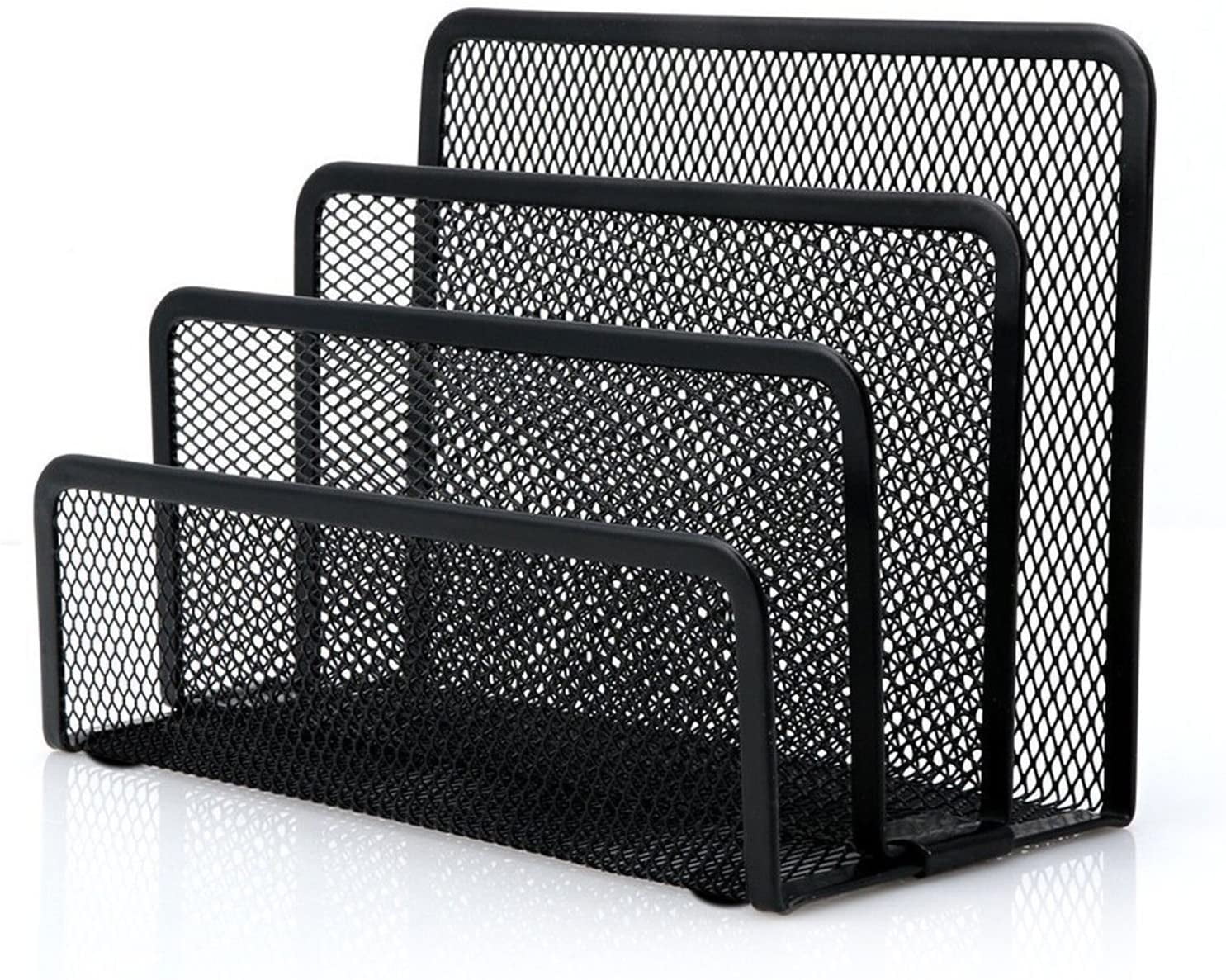 Desk Mail Organizer,File Holder Letter Sorter with 4 Vertical Upright ...