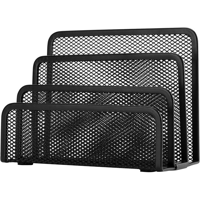 Desk Mail Organizer,Small File Letter Holder,Metal Mesh Desktop Storage ...