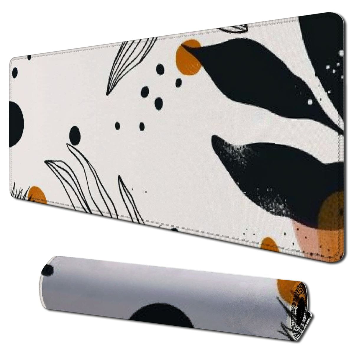 Desk Mat, Abstract Leaves Extended Gaming Mouse Pad Large, Big Mouse ...