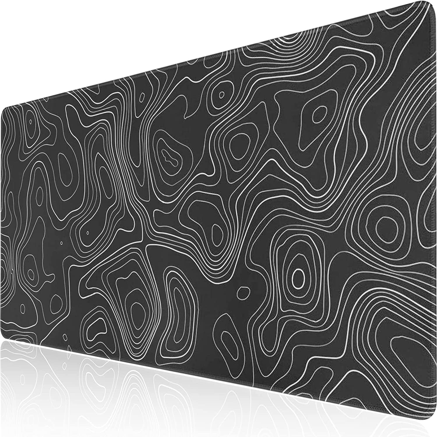 Extra Large Desk Mat, Gaming Mouse Pad, Non-Slip, Topographic Design ...