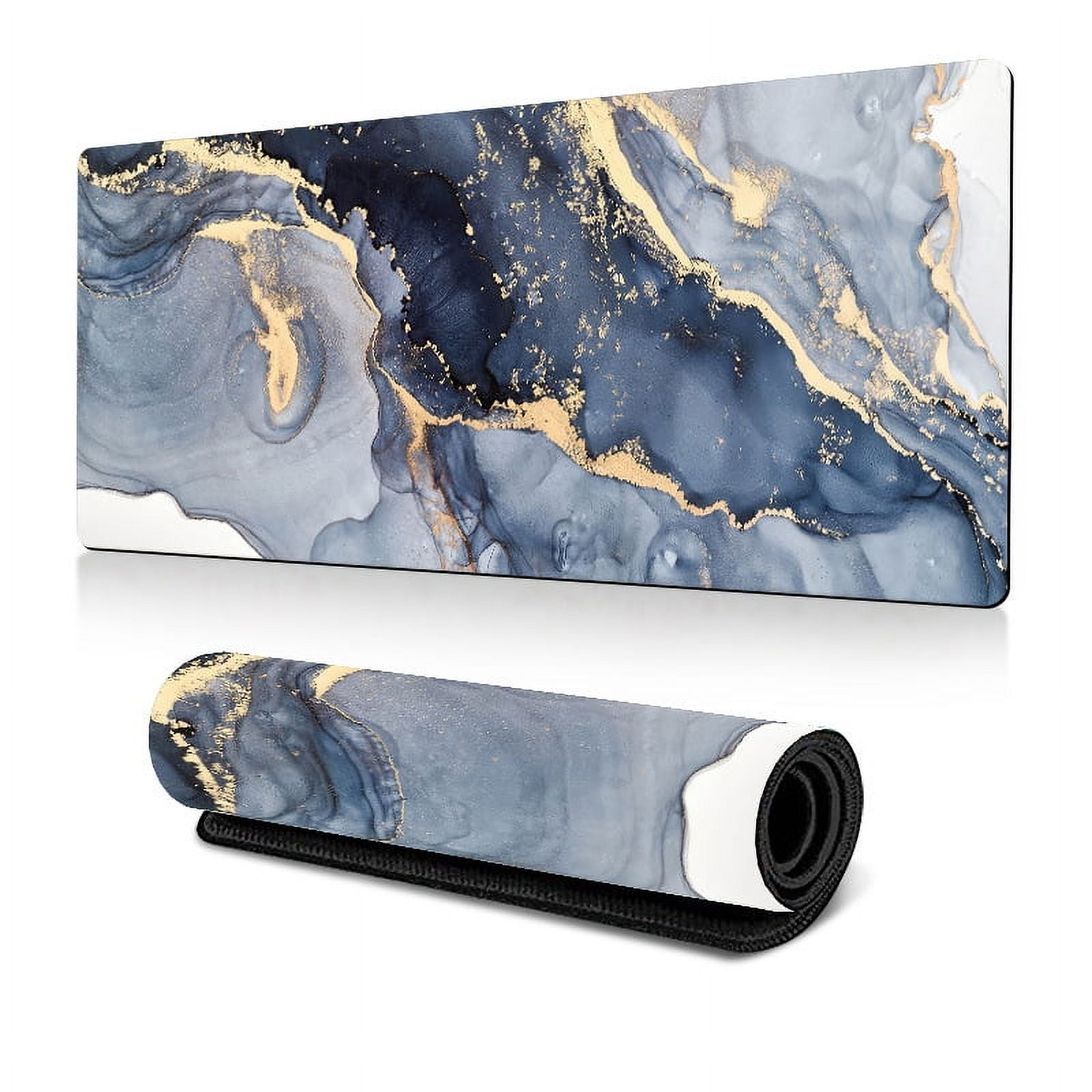 Desk Mat Desktop Marble Mouse Pad, Rubber Desk Pad for Keyboard and ...