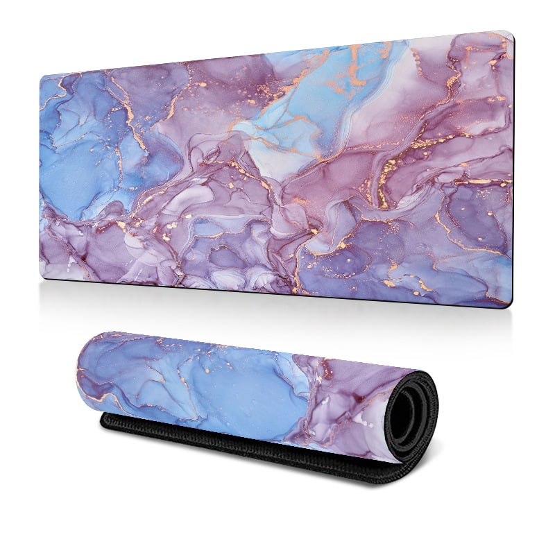 Desk Mat Desktop Marble Mouse Pad, Rubber Desk Pad for Keyboard and ...