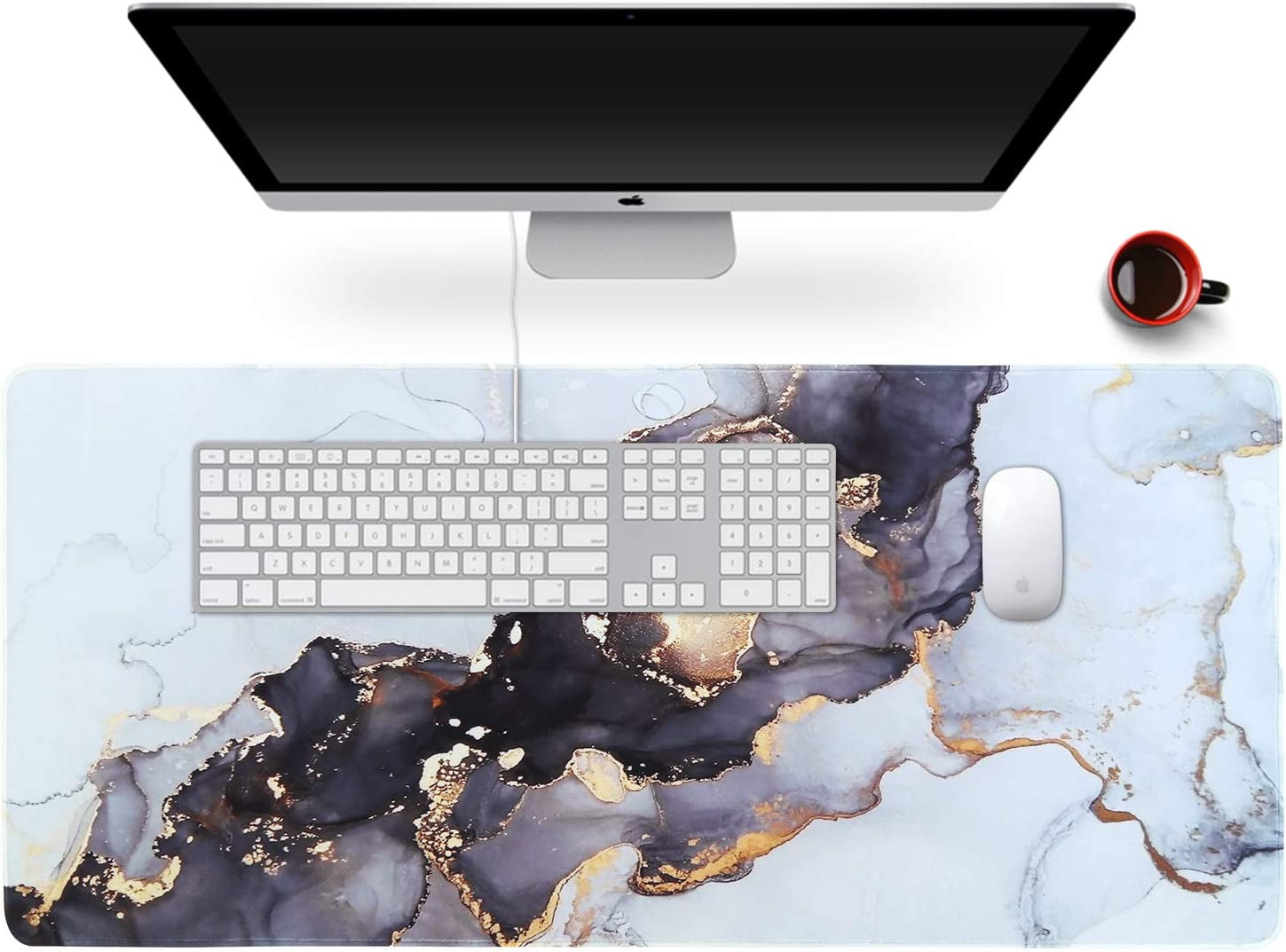 Desk Mat, Extended Gaming Mouse Pad 35.4" x 15.7" XXL Keyboard Large ...