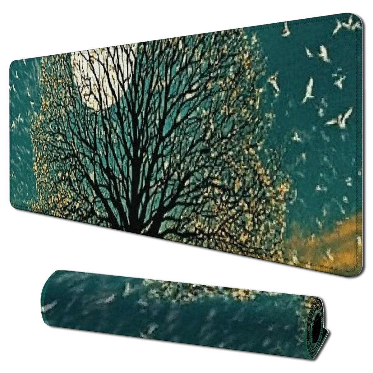 Desk Mat Forest Moon Mouse Pad Large,Keyboard Mats for Desk,Extended ...