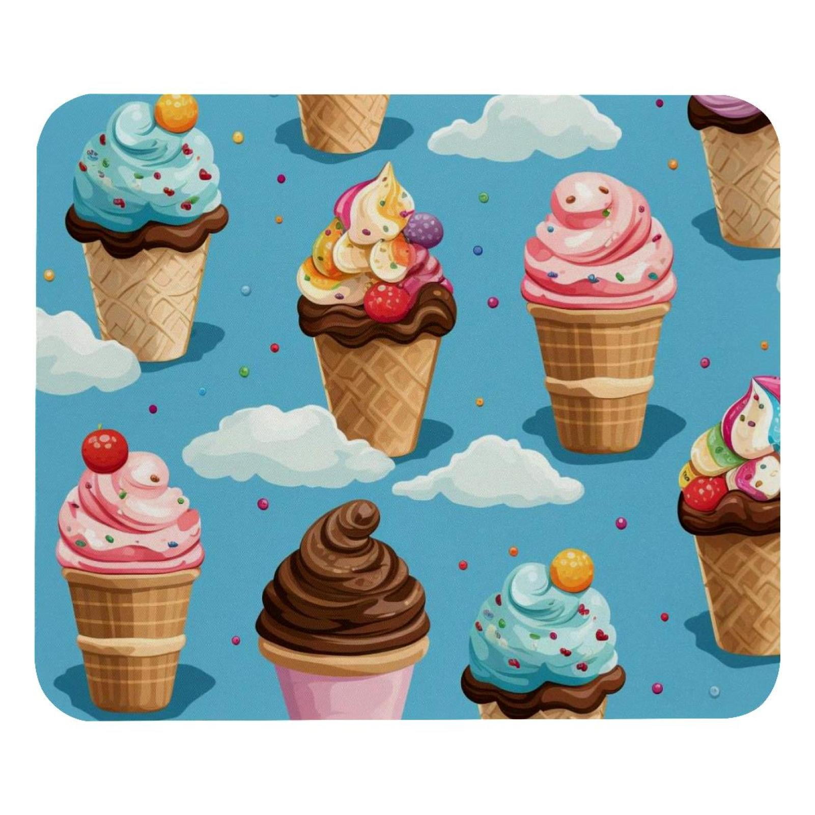 Desk Mat Ice Cream Cone Pattern, Small Desk Pad, Gaming Mouse Pad ...