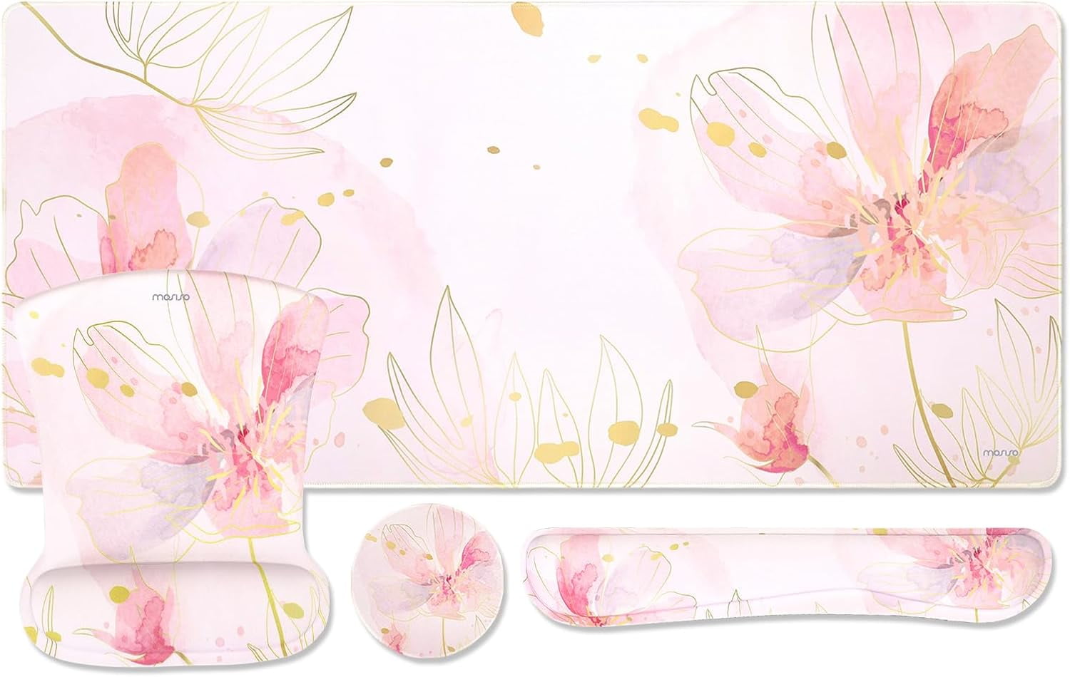 Desk Mat Keyboard Mouse Pad Set, Large Gaming Mouse Pad&Keyboard Wrist ...