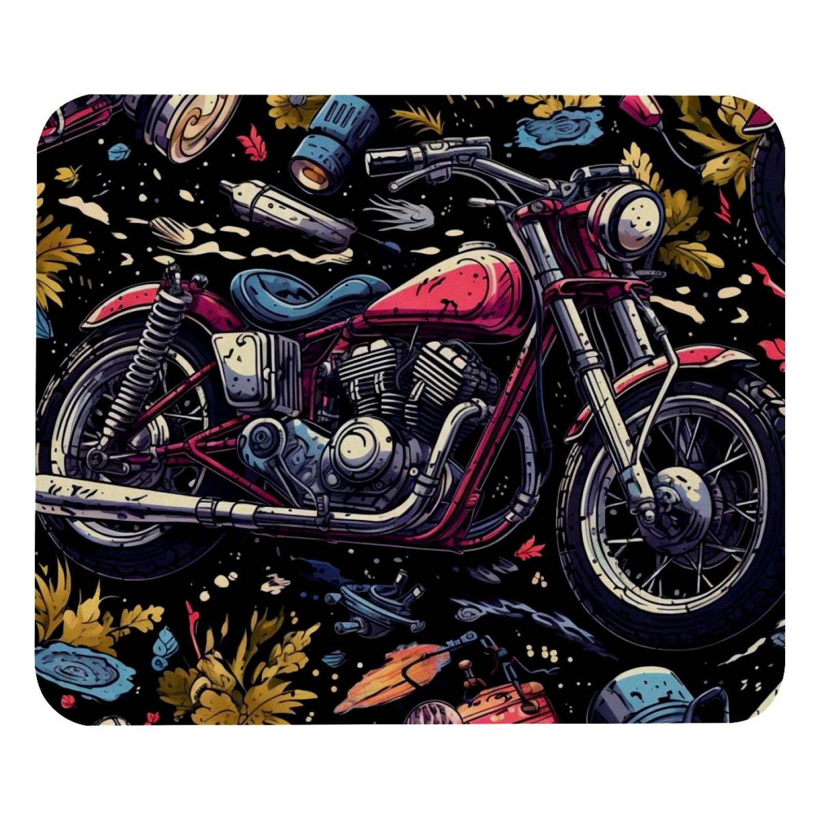 Desk Mat Motorcycle Theme, Small Desk Pad, Gaming Mouse Pad, Mousepad ...