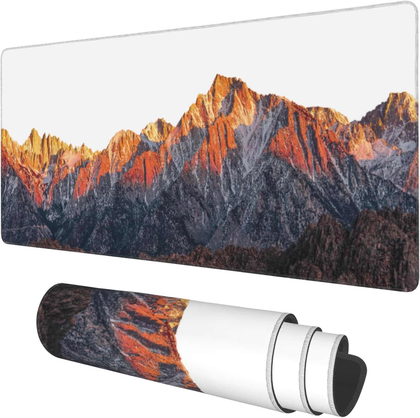 Desk Mat, Mountains at Sunset Extended Gaming Mouse Pad Large, 35.4"x15 ...