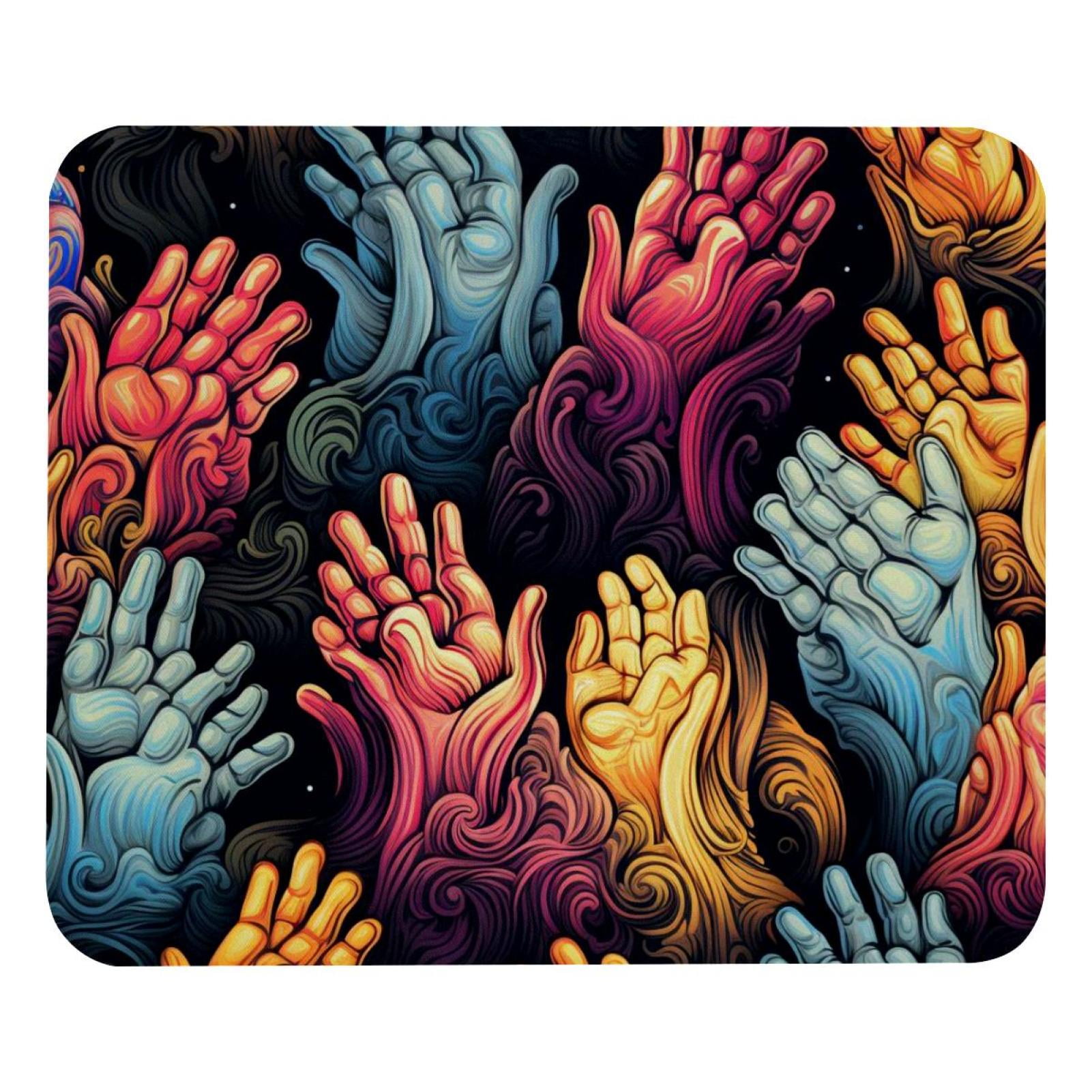 Desk Mat Praying Hands Cute Colorful, Small Desk Pad, Gaming Mouse Pad ...