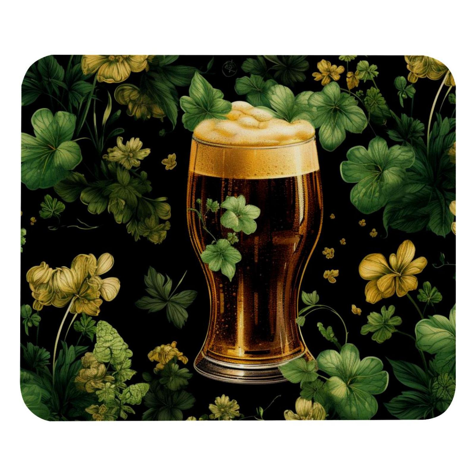 Desk Mat St Patrick's Day Leaf Wine Glass, Small Desk Pad, Gaming Mouse ...