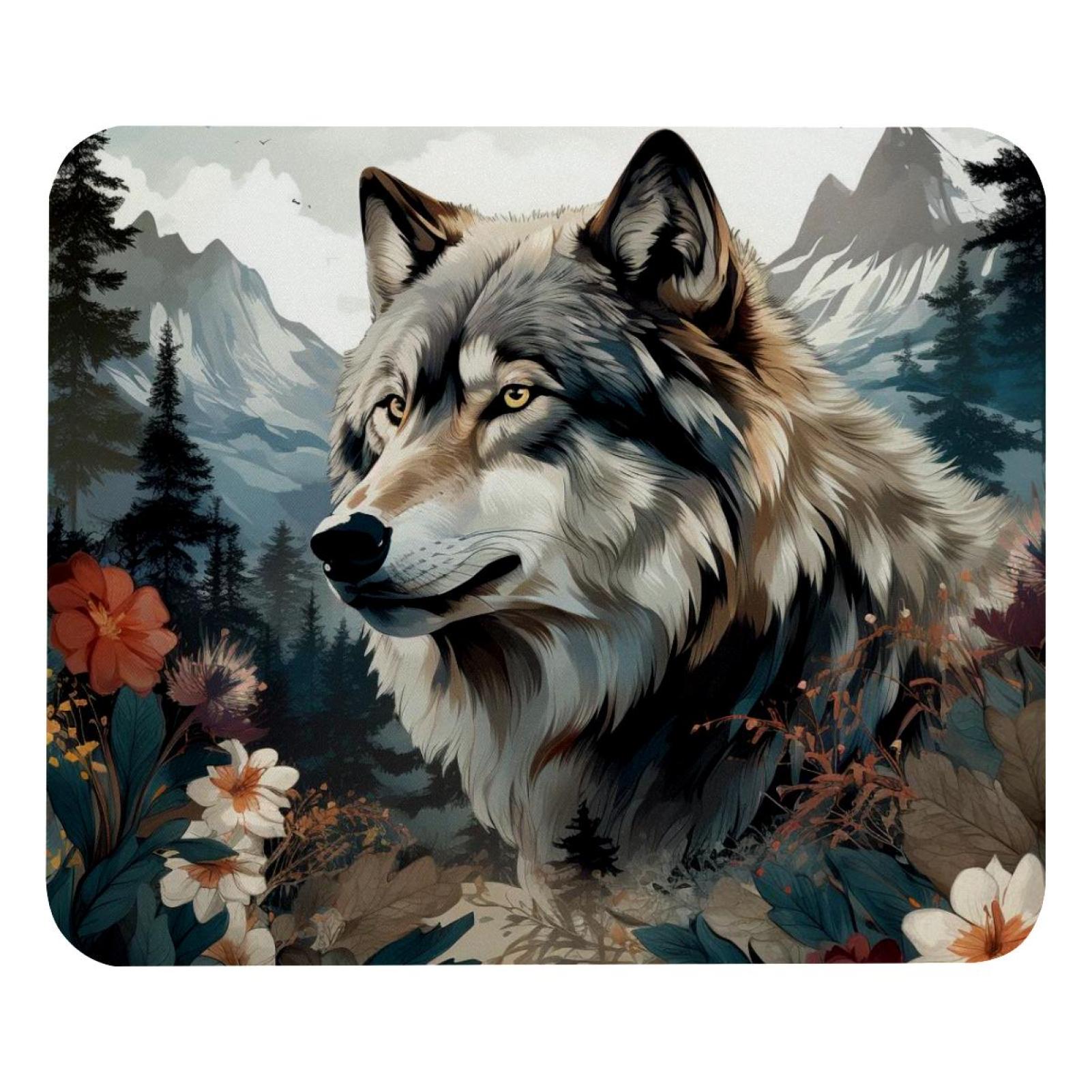 Desk Mat Wolf Prints, Small Desk Pad, Gaming Mouse Pad, Mousepad for Desk Rubber Base Mousepad ...
