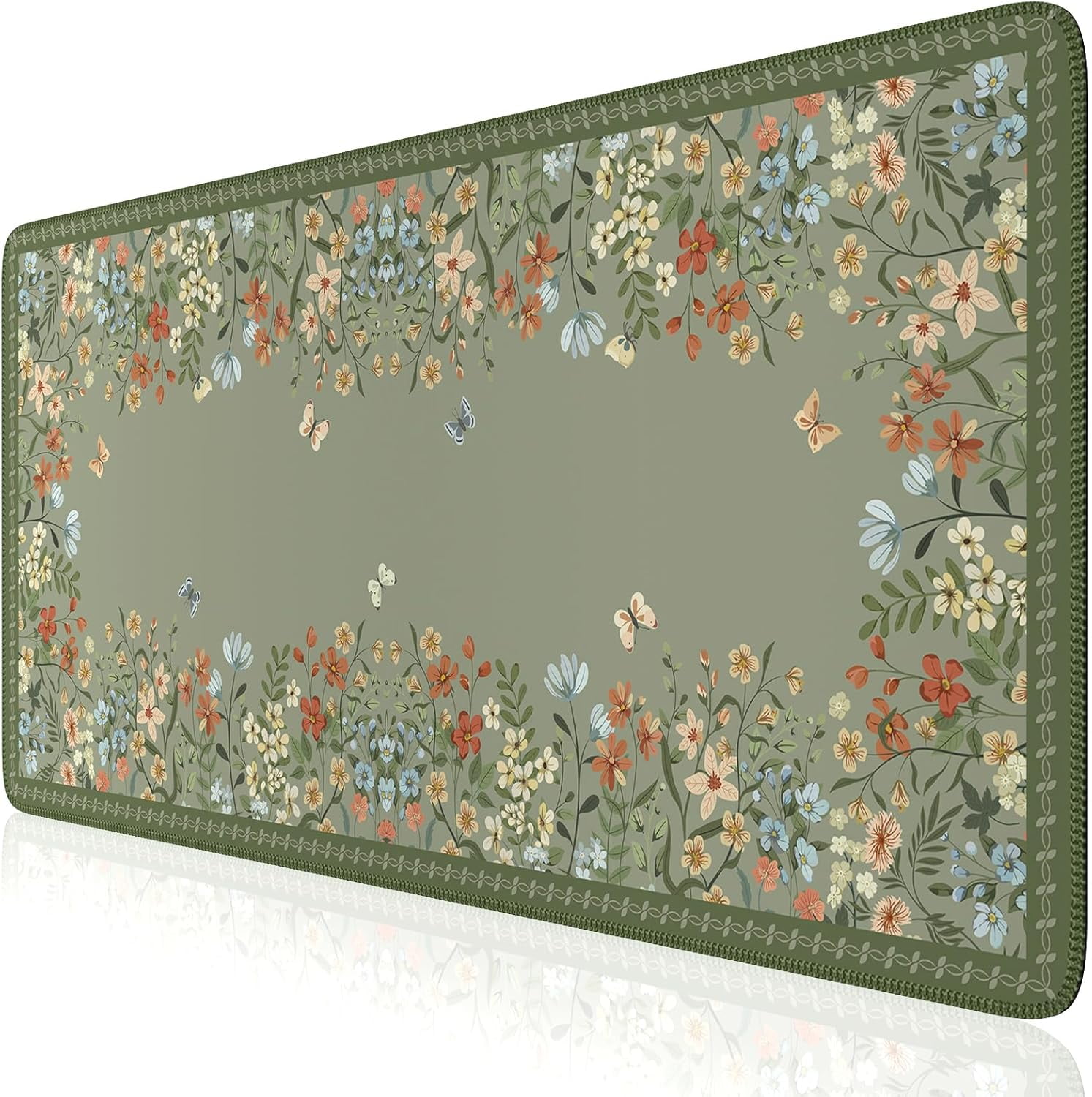 Desk Mat for Keyboard and Mouse,Large Non-Slip,Cute Pad with Stitched ...