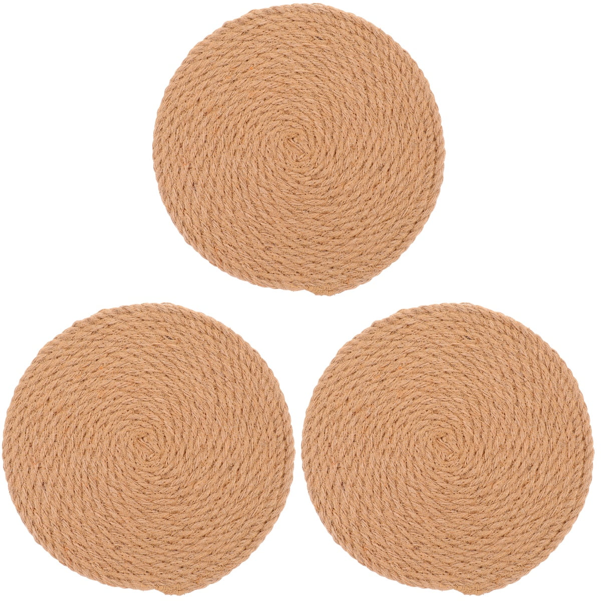 Desk Mats Deskmats Linen Rope Placemats Round Shape Handwoven Teapot ...