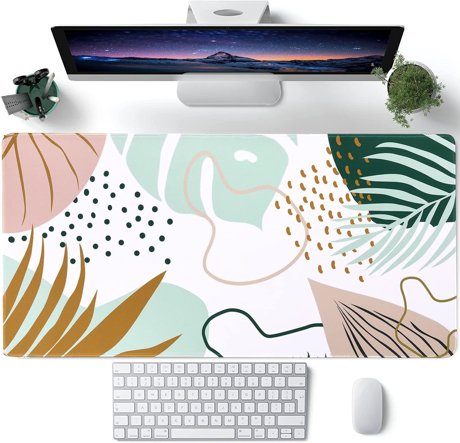 Desk Matt, Gaming Mouse Pad Large, XXL Desk Pad Mat with Stitched Edges ...