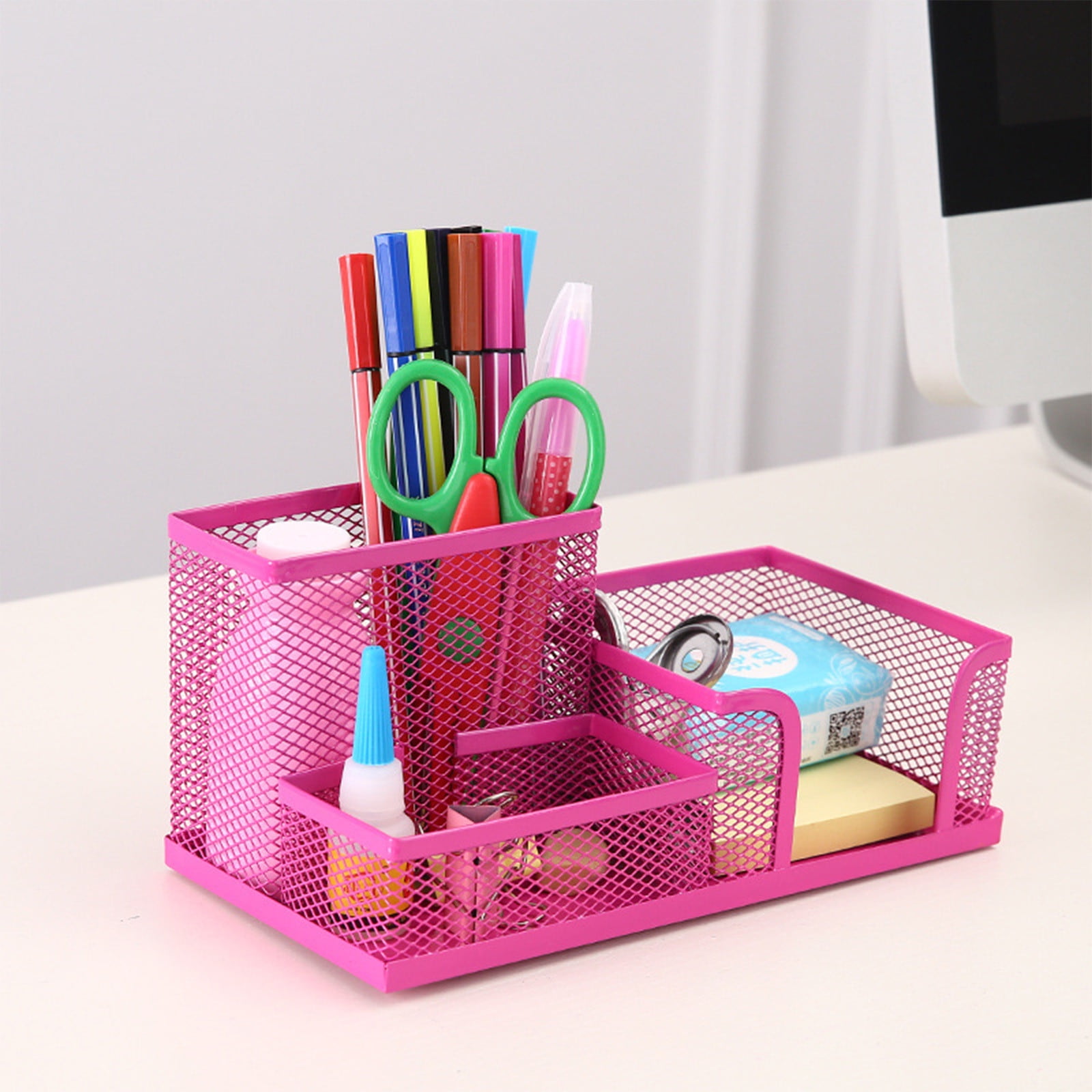 Desk Metal Pencil Holder, Stackable Pen Organizer, Stainless Steel ...