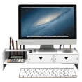Youersen Desk Monitor Stand Riser with Organizer Tray, Desktop Shelf ...