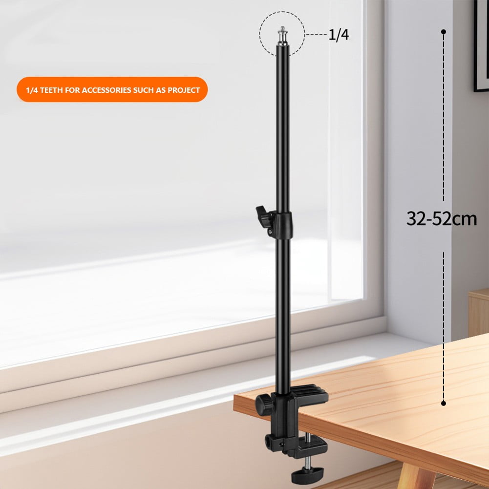 Desk Mount Stand Camera Clamp Light Stand Boom Stand With Ball Head for ...