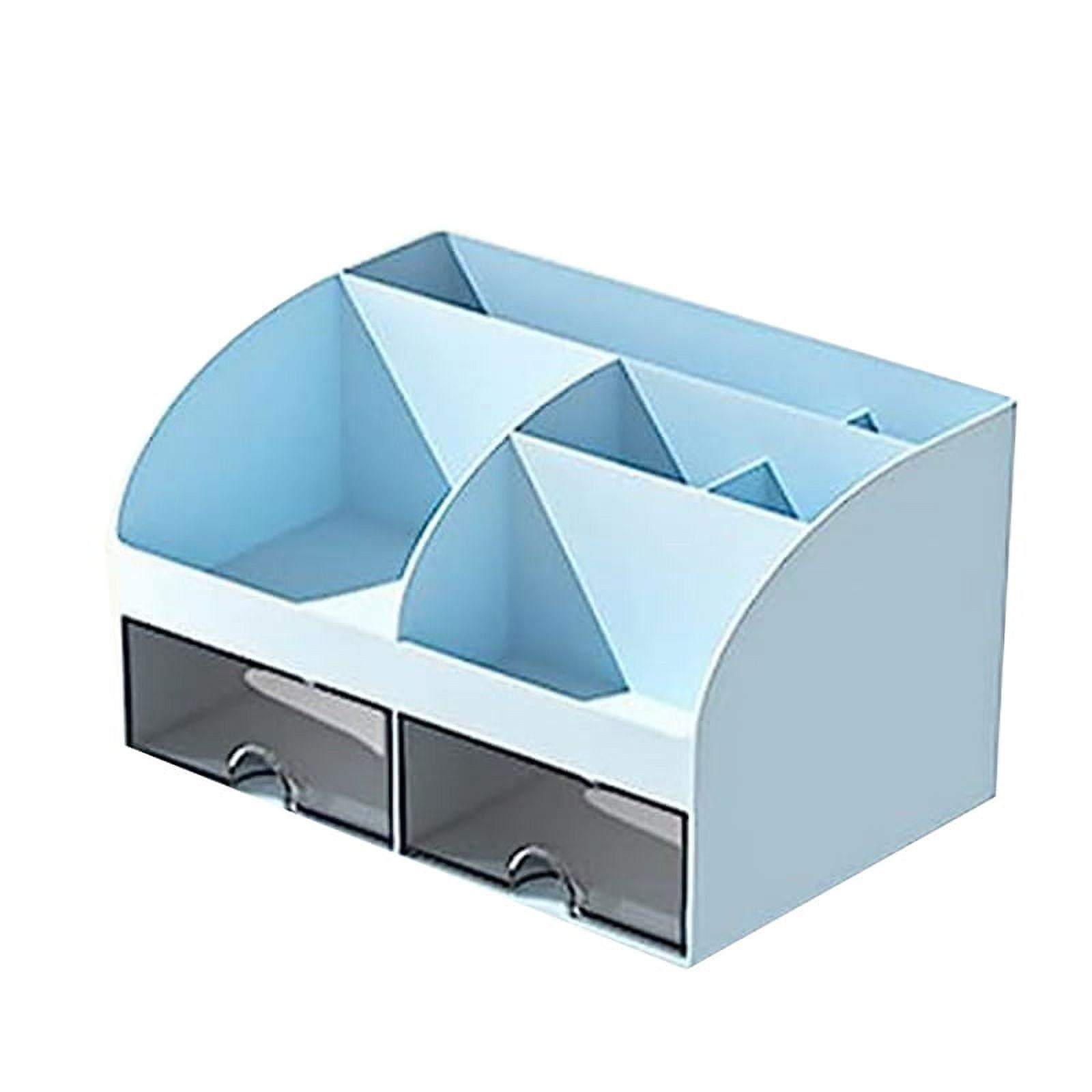 Desk Organiser-Office Organiser with 6 Compartments and 2 Small Drawers ...