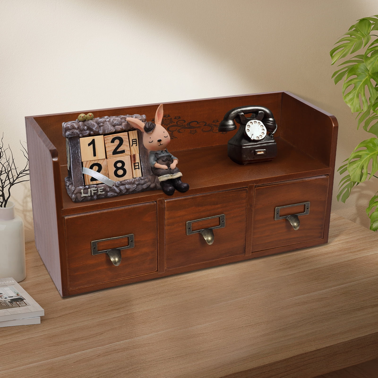 Desk Organizer with 3 Drawers Home Desktop Organizing Cabinet ...