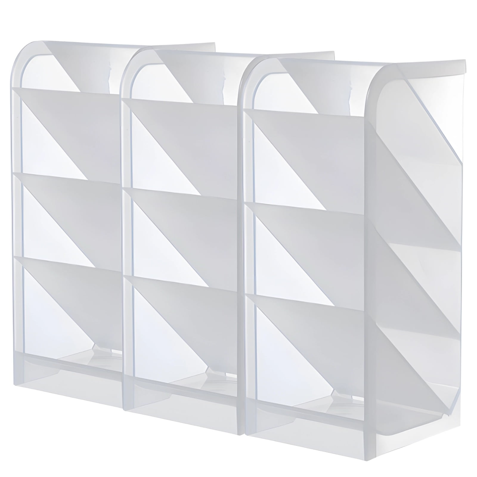 Desk Organizer 3 Pack, Tilted Design Makeup Brush Holder, Multi ...