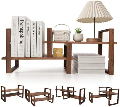 Desk Organizer Adjustable & No Assembly Needed, Solid Pine Wood ...