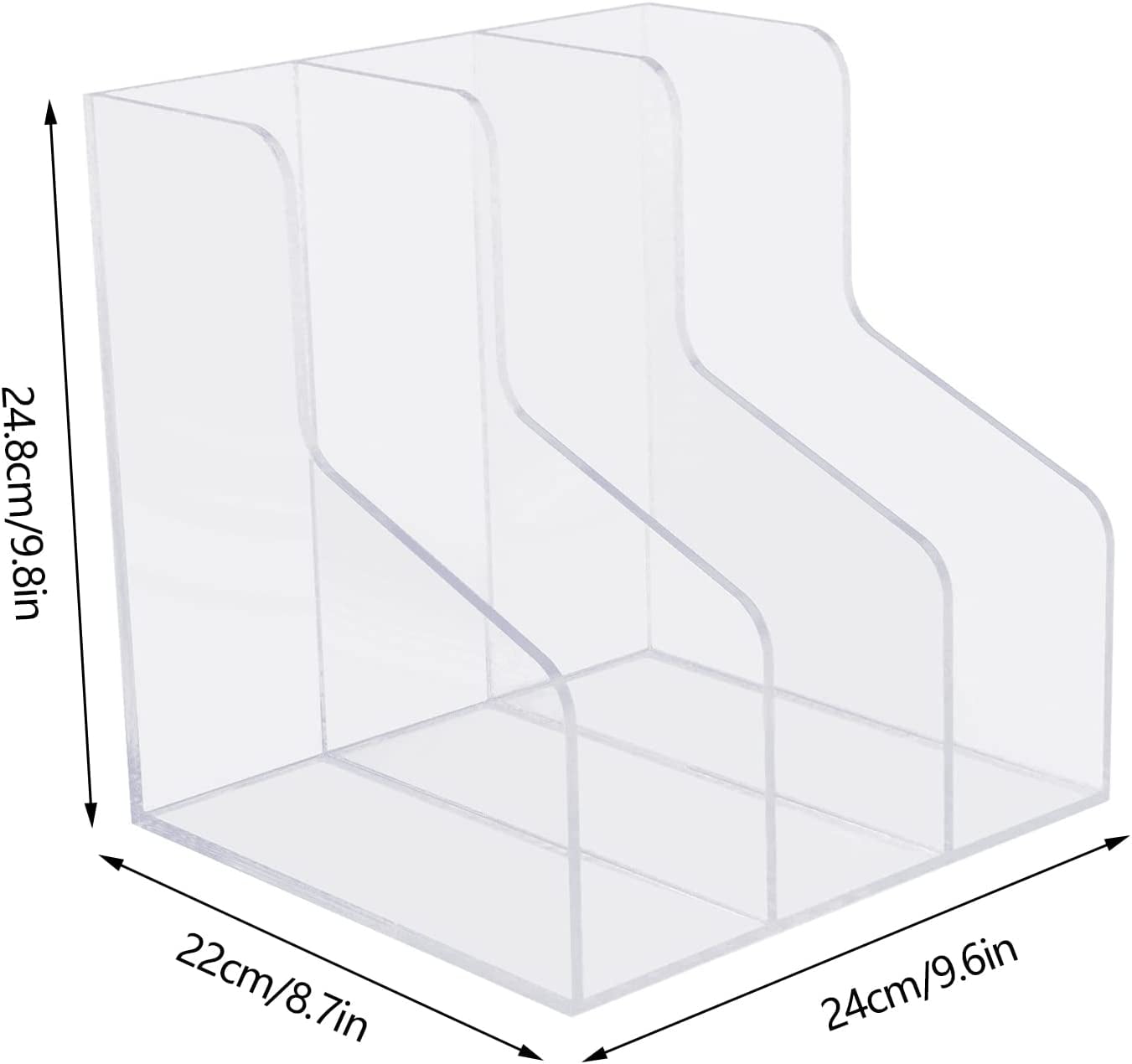 Desk Organizer Clear Acrylic Magazine Rack Book Stand File Holder for ...