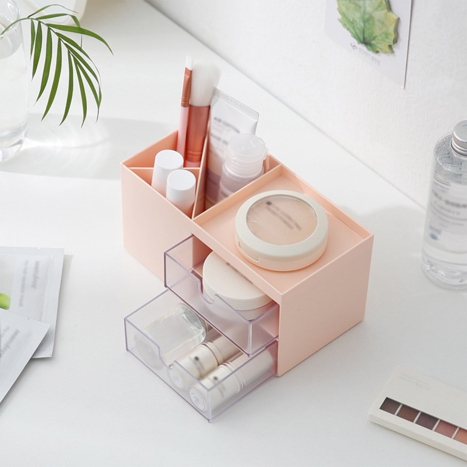 Desk Organizer with Drawers | Cosmetic Makeup Storage Box | ABS Plastic ...