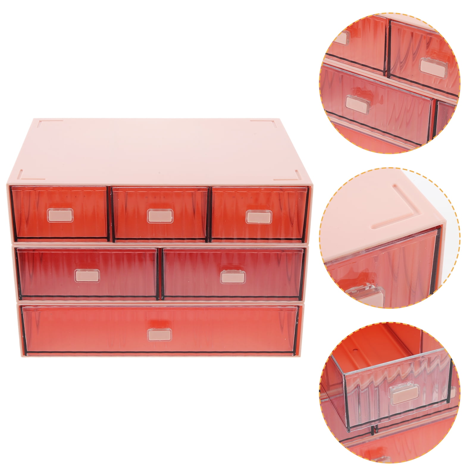 Desk Organizer Drawers with Small Plastic Container Superimposed Make ...