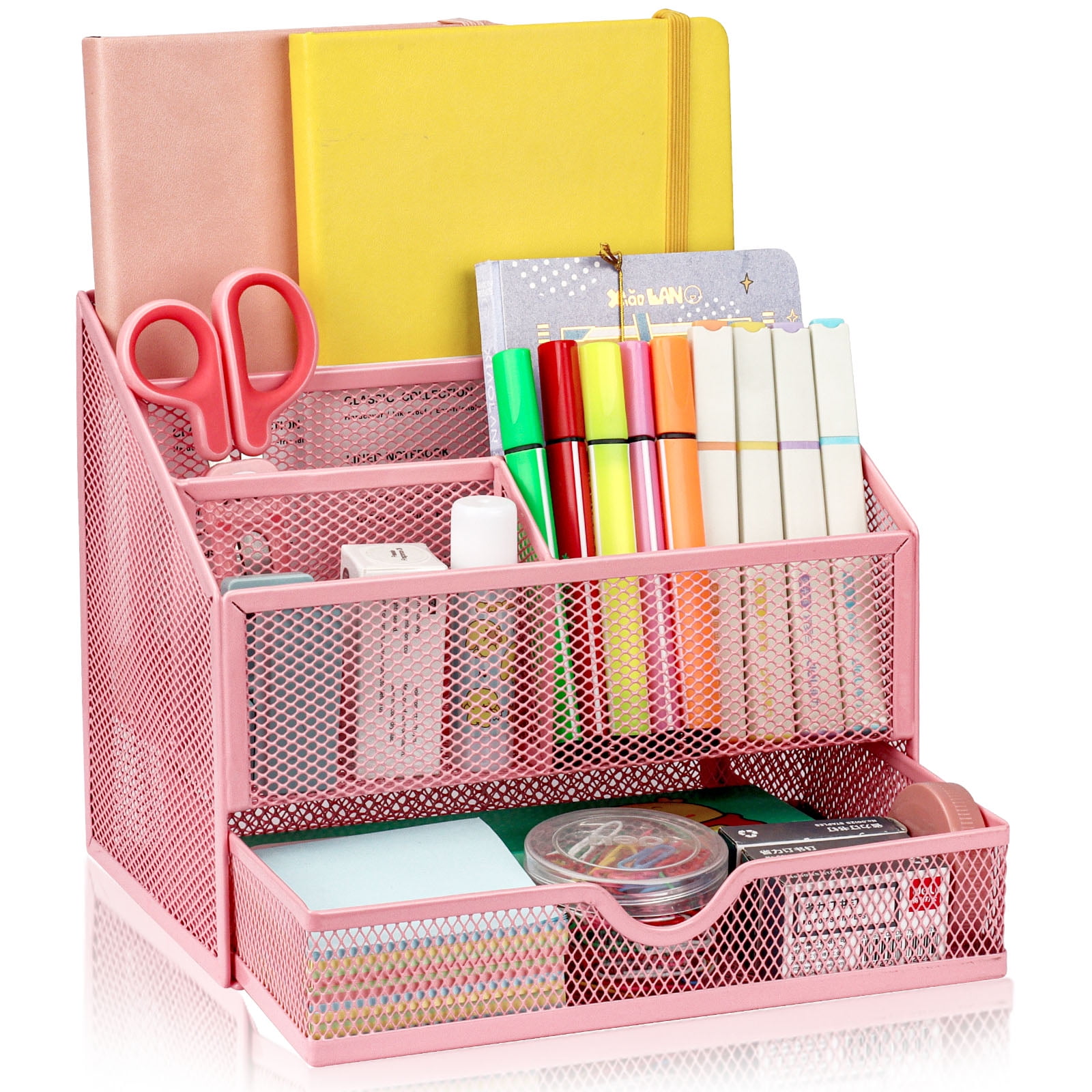 Desk Organizer Office Accessories,Upgraded Multi-Functional Mesh Desk ...